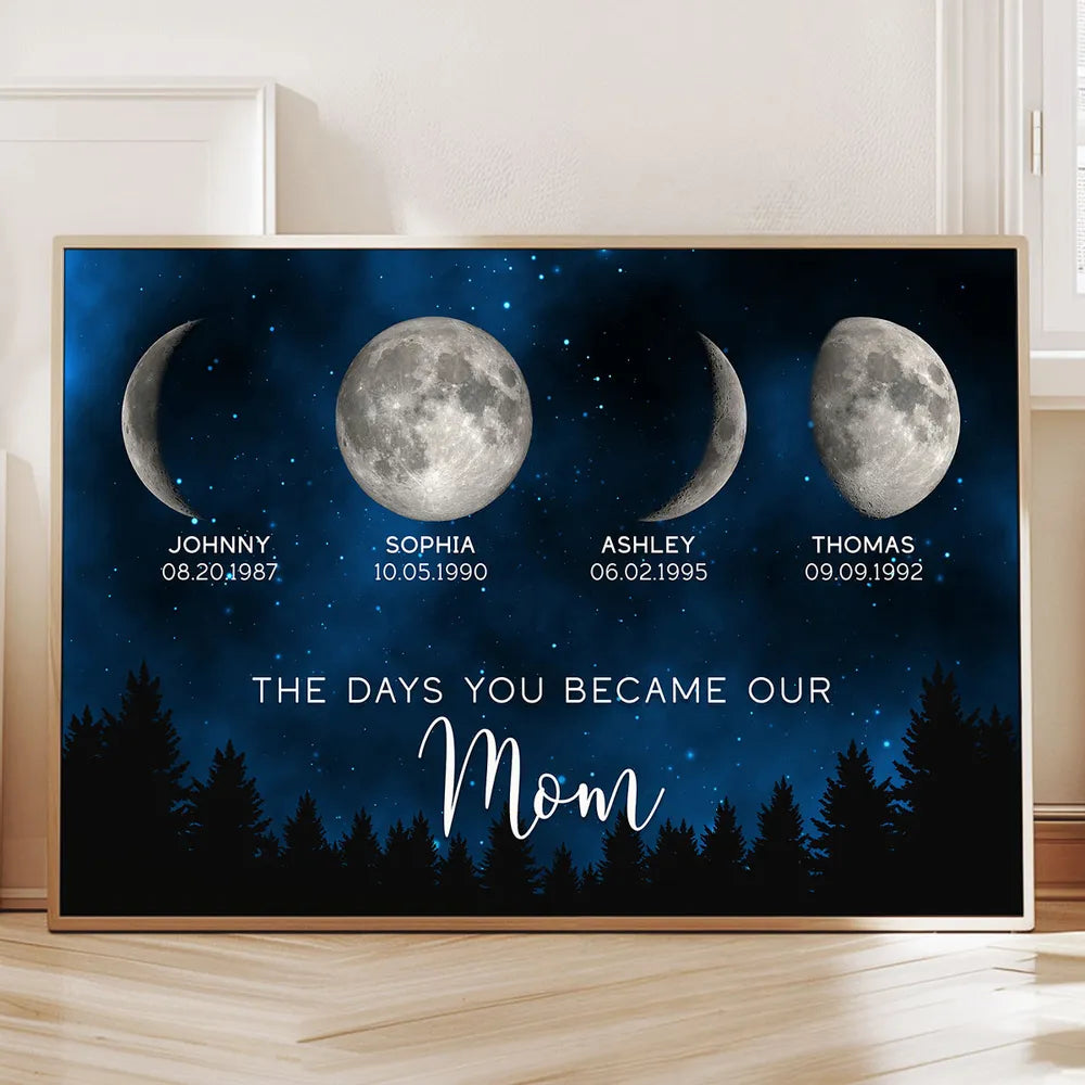 Personalized Galaxy Night Custom Birthday Moon Phase The Days You Beca