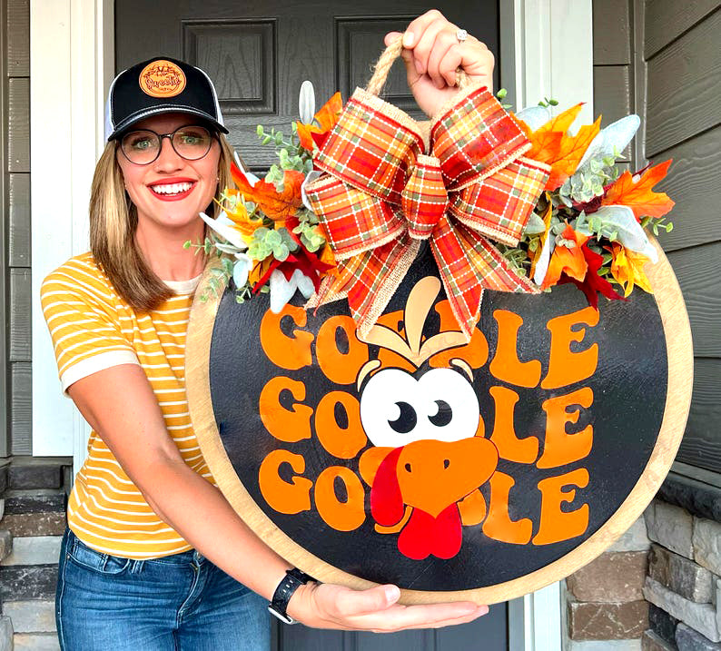Gobble Thanksgiving 3D Front Door Decor