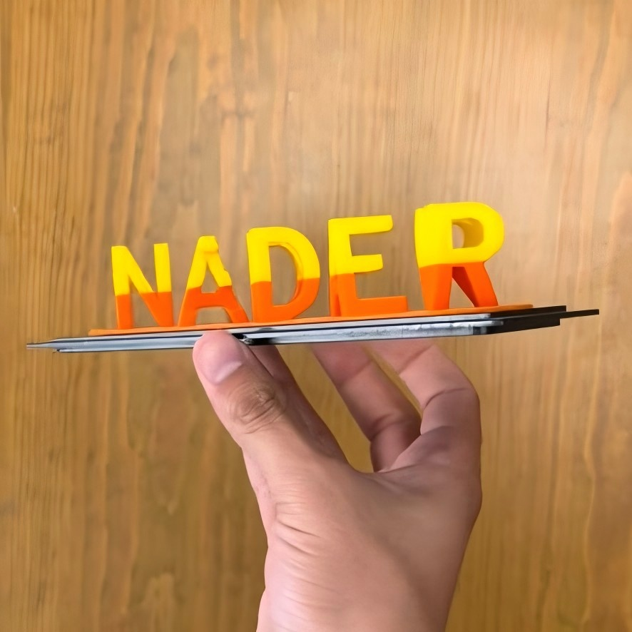 💕 Customized Two-color 3D Printing Flip Name