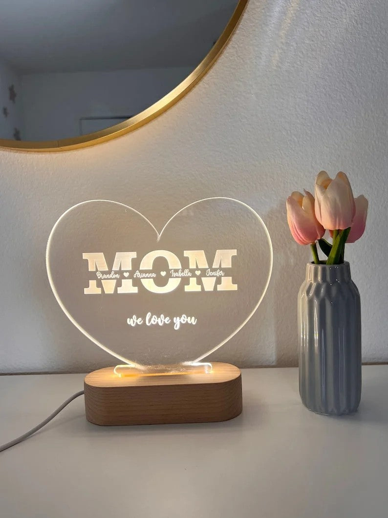 Custom LED Name Night Light, Light up Sign, Mother's Day gift